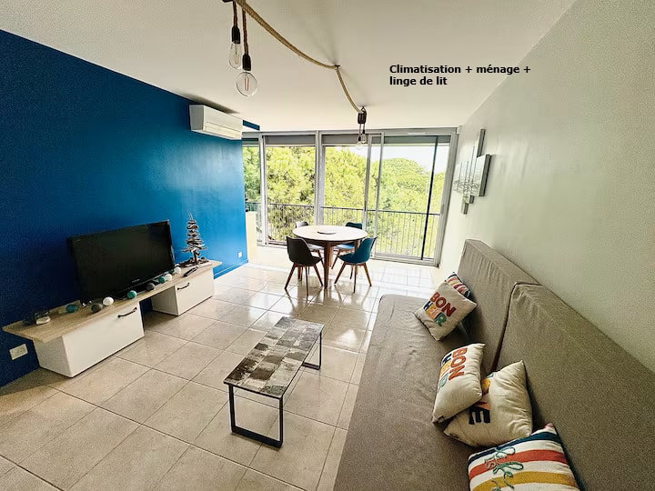 Lumineux Appart Clim Bord De Mer, Ménage. - Argelès-sur-Mer