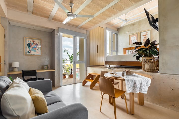 King Studio W/rooftop Pool By The Ferry - Cancún