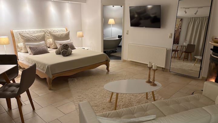 Stilvolle Suite Mit Sauna, Kamin & Küche - Hessisch Oldendorf