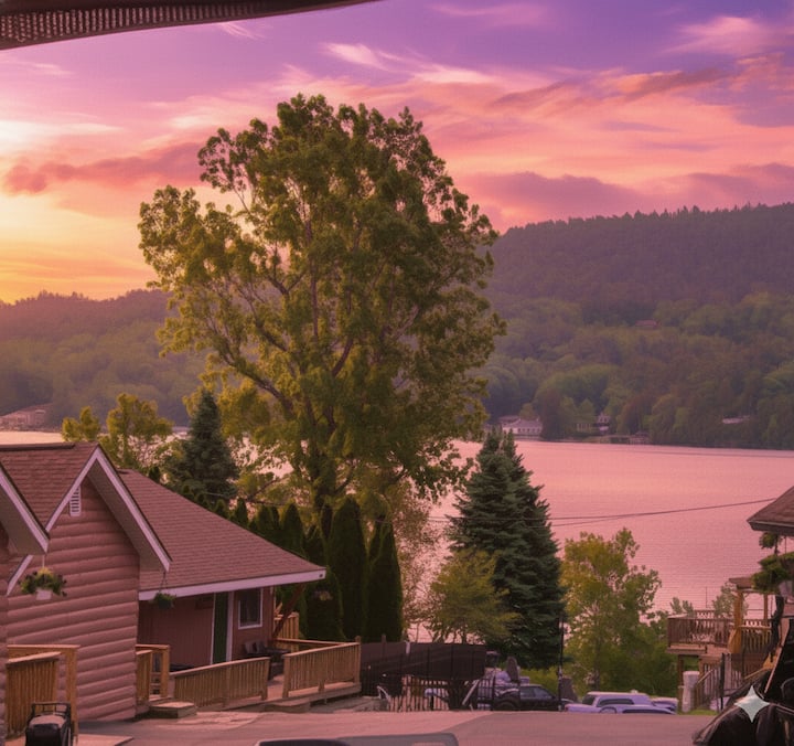 Cabin-style 2br W/ Deck, Grill, Fireplace, Kitchen - Lake George, NY