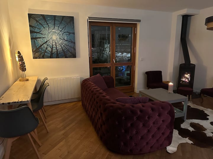 Cozy 1-bedroom With Mont Blanc Views & Fire Place - Les Houches