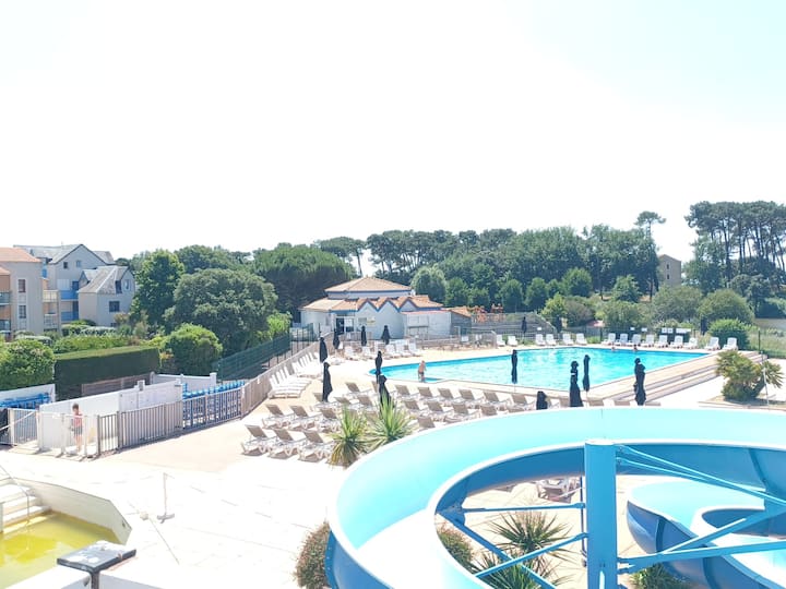 Studio Cabine Face Tennis Et Golf, 3 Personnes - Jard-sur-Mer
