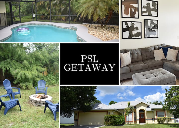 Cozy 4br Home W/ Solar Heated Pool, Bbq, & Bonfire - 聖露西港