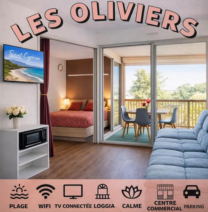 Cosy T3 I Plage Proche | Loggia I Wi-fi | Parking - Saint-Cyprien