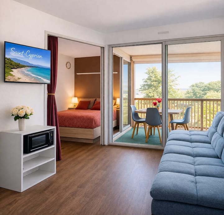 Cosy T3 I Plage Proche | Loggia I Wi-fi | Parking - Saint-Cyprien