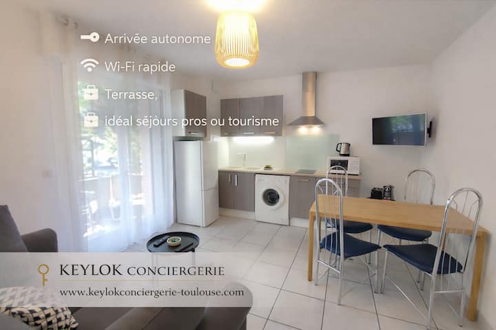 Charmant T2 Calme à Toulouse Terrasse Wifi - Toulouse