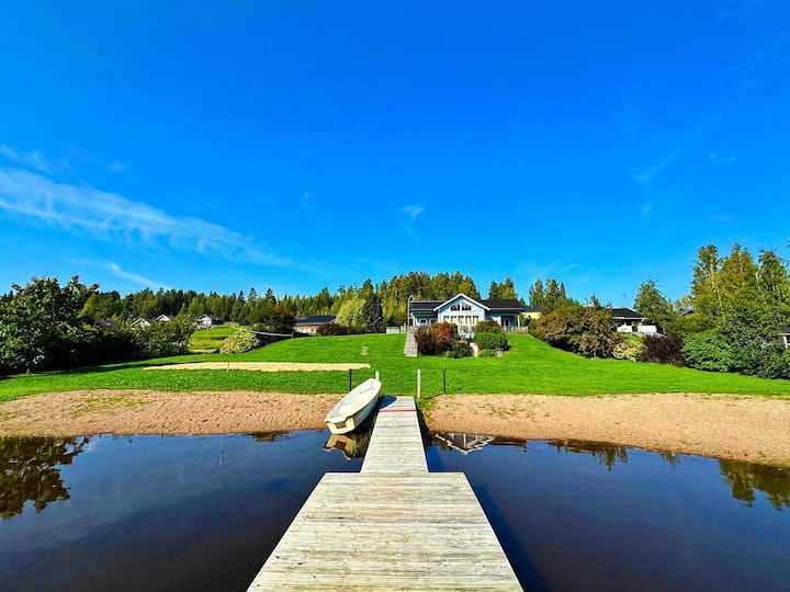 Villa Nuppula Himos - 13henkilöä - Oma Hiekkaranta - Jyväskylä