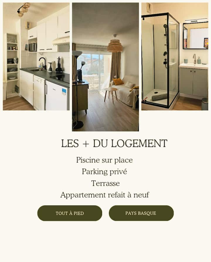 Résidence Du Golf.  4 Pers Piscine & Parking Prive - Ascain