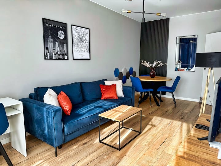 Premium Sesame Apartment | 2 Rooms Balcony Parking - Warsaw