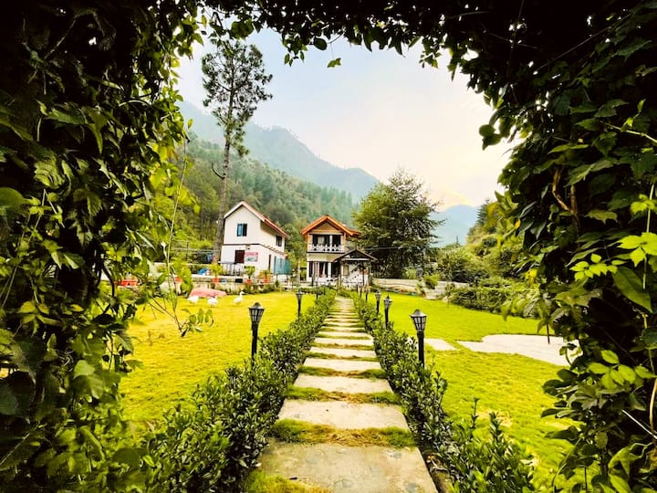 Guestfav 1br Rivercottage•balcony•wifi•bbq•petok - Himachal Pradesh