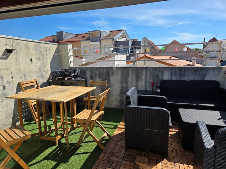Terrasse + Plancha à 50m Plage Tout à Pied - Châtelaillon-Plage