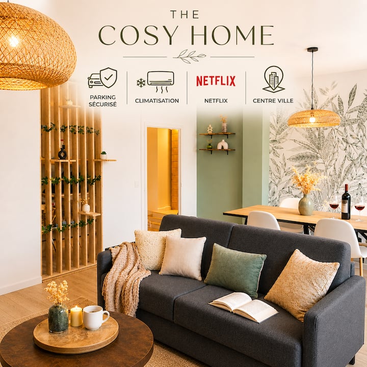 The Cosy Home - Centre-ville - Netflix - Parking - Parc Jouvet de Valence