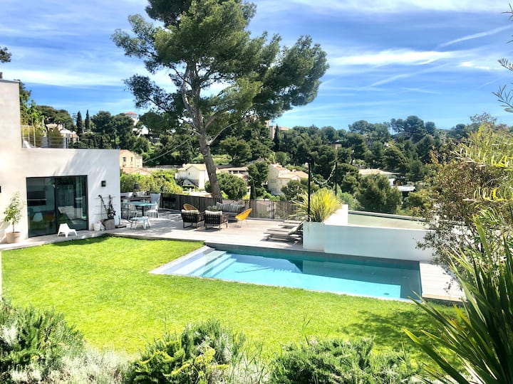 Villa Contemporaine - Piscine - Accès Marina Jo - 馬賽