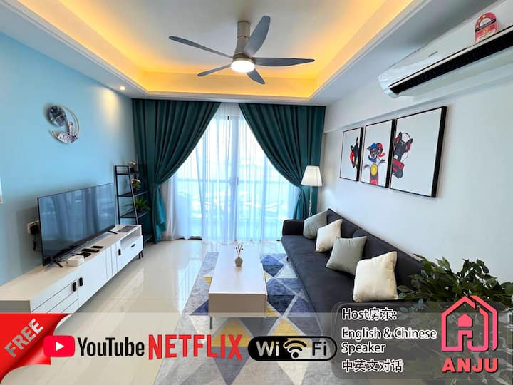 Cozy Sea View 2br Unit At R&f Princess By Anju - Johor