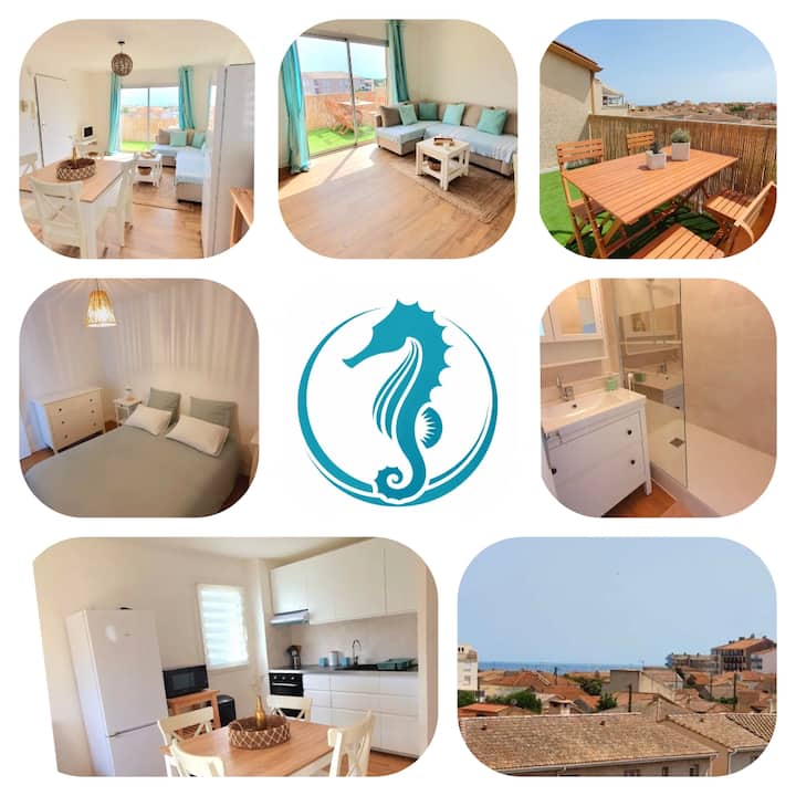 L'hippocampe Bleu - Meublé De Tourisme 3* - Vendres Plage