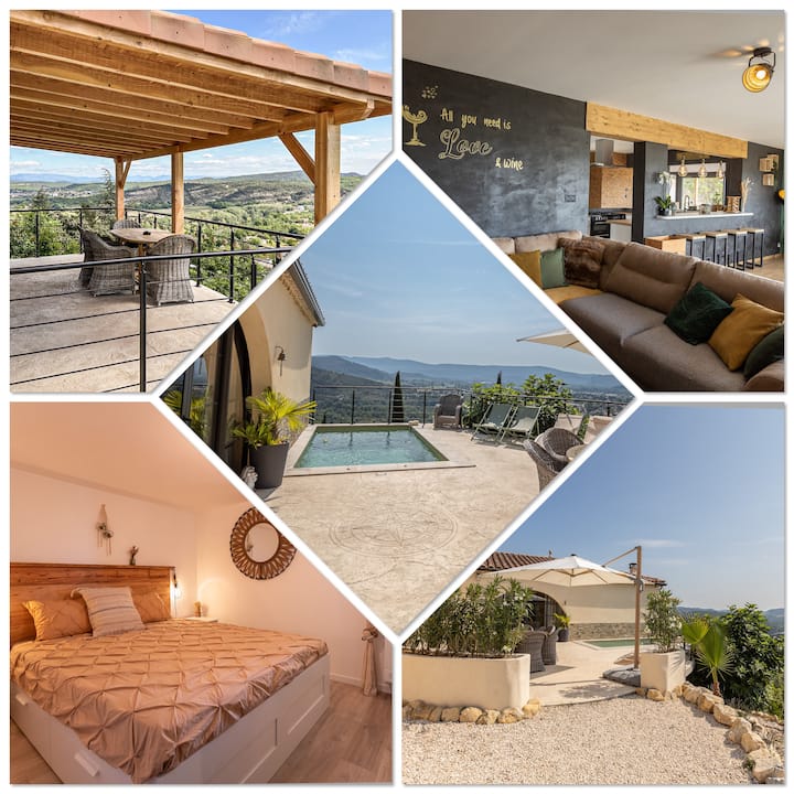 Villa Cinderella Avec Vue Magnifique - Ruoms