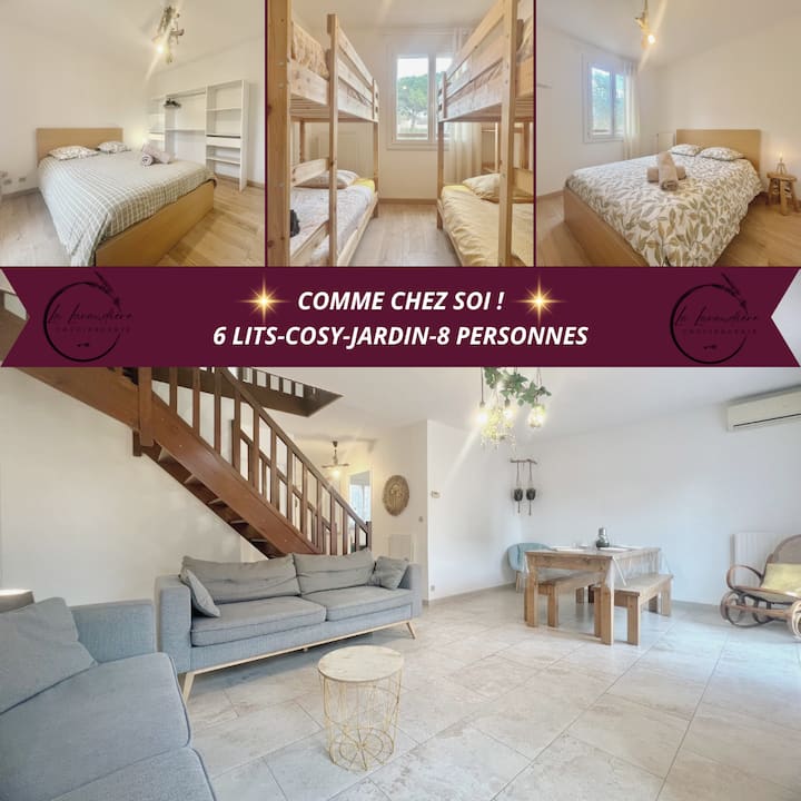 Comme Chez Soi ! - 8 Pers | Cosy | Jardin | 6 Lits - Istres