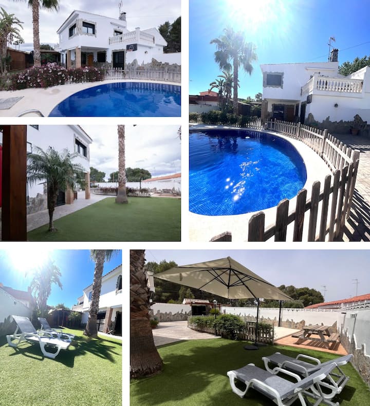 Villa Avec Piscine Privée à Valence 8-10 Personnes - La Pobla de Vallbona