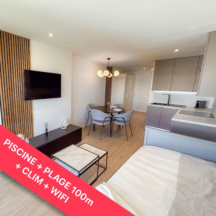 Appartement ÉToilé, Piscine, Plage Face, Clim - La Grande-Motte