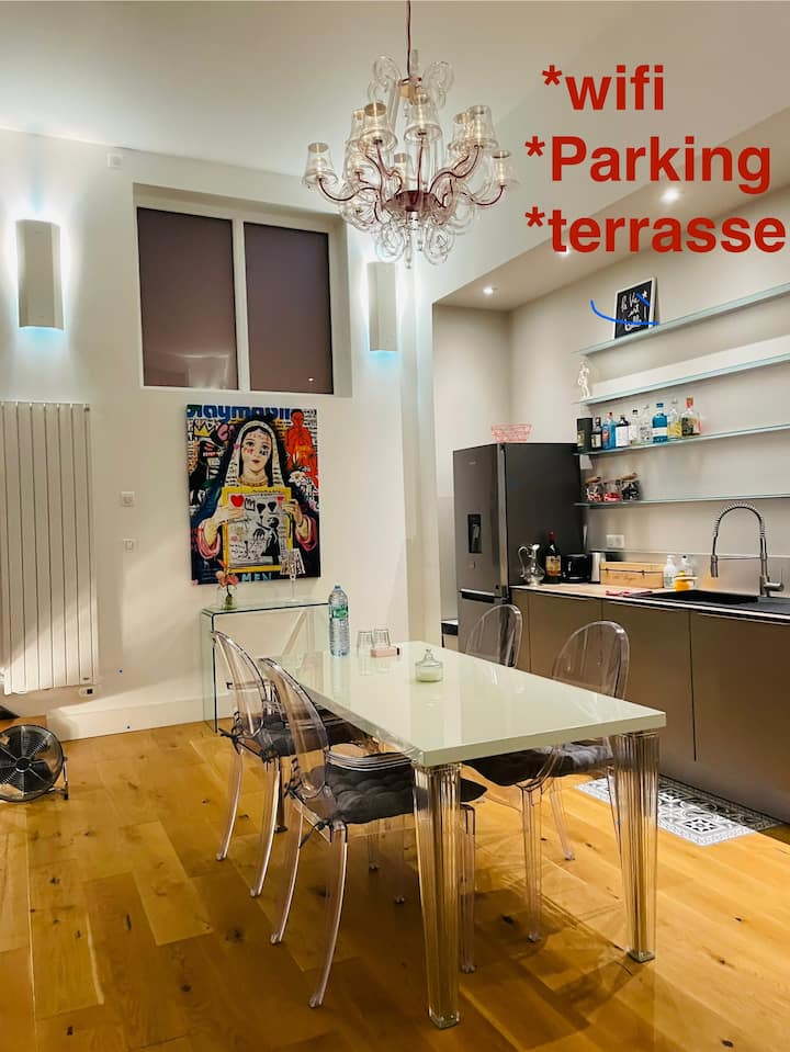 Loft Rémois  « Les Bains Douches » Parking Privé - Reims