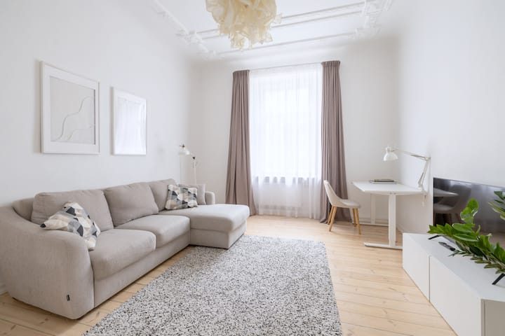 Cozy & Chic | Embassy Area | Quiet | Free Parking - Riga