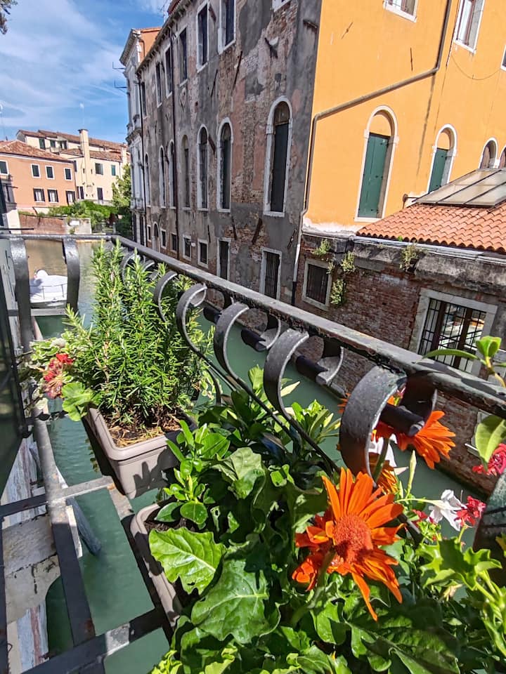 Canal View,  Sunny, Spacious  Quiet Apartment - Venecia