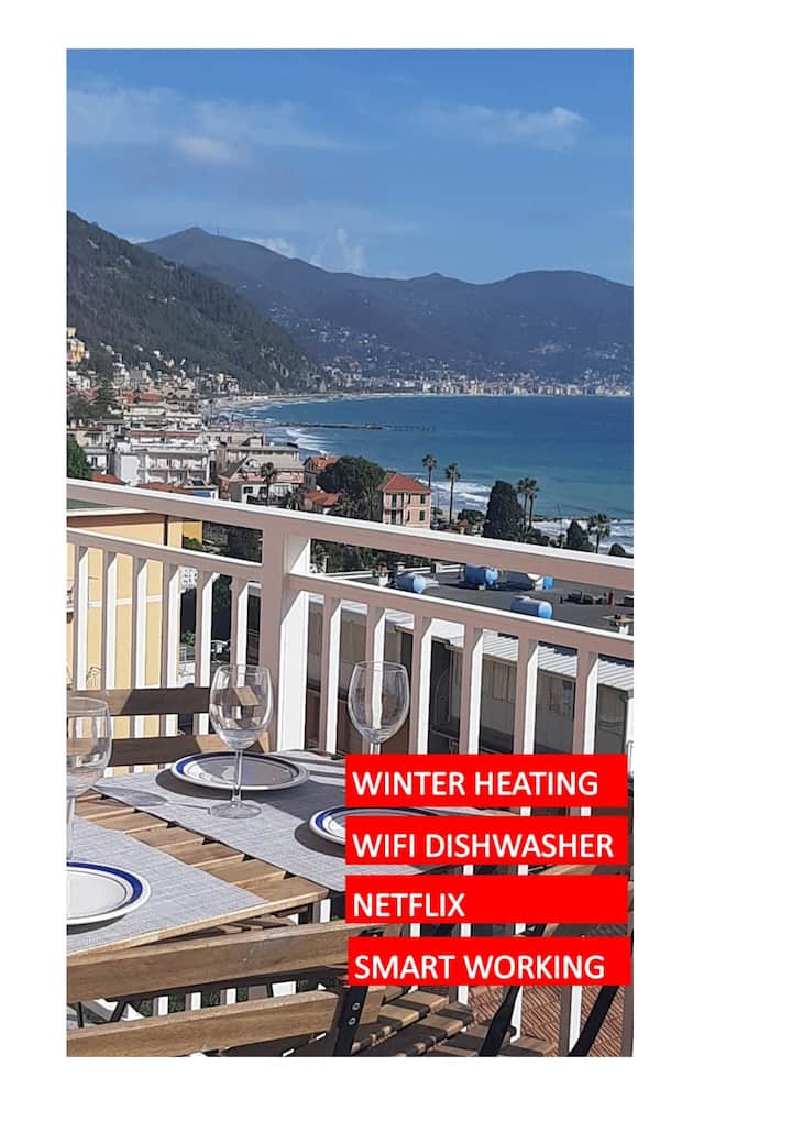 Spectacular Sea View 3 Min On Foot From The Sea - Laigueglia