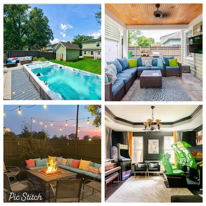 South End Home! Pool/spa+covered Patio+arcade - Charlotte, NC