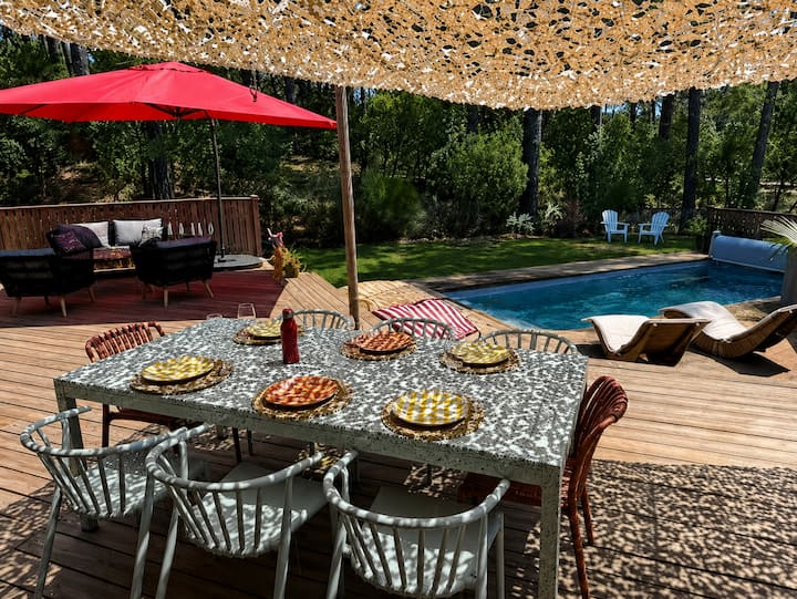 Villa 4* 500m Plage-piscine Chauffée-jacuzzi-golf - Seignosse