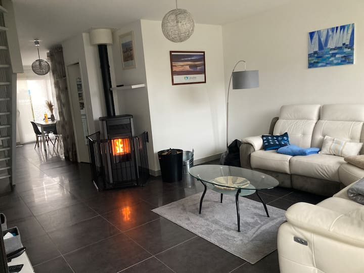 L'aubinaise Maison :100 M Mer ,Parking Privatif - Lion-sur-Mer