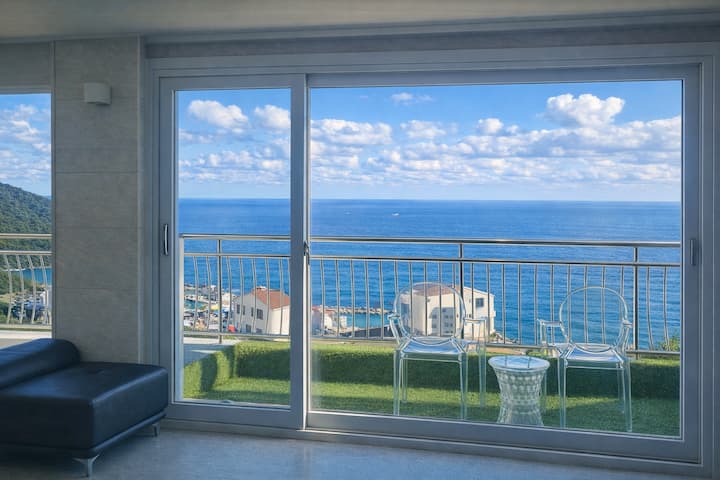 부산 해운대/창문을 열면 테라스, 오션뷰와 휴식/가족여행/36평/무료주차 - Busan