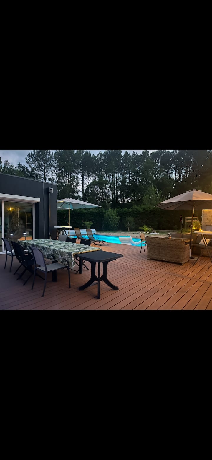 Maison Familiale Avec Vue Sur Une Belle Forêt - Labenne