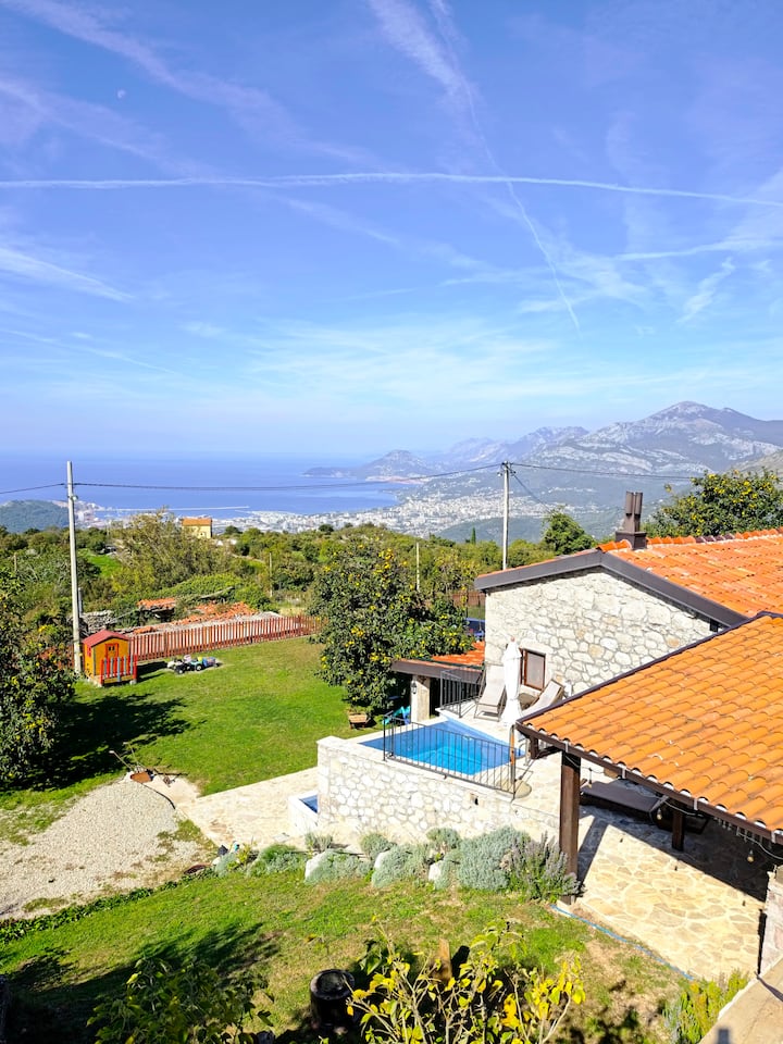 Old Stone House, Pool, Old Town Bar 6km, See View - Montenegro