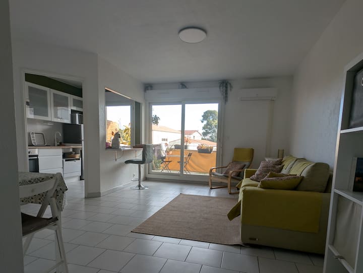 T2 Lumineux/balcon/ Parking / (2-3 Pers.) / 50m2 - Montpellier