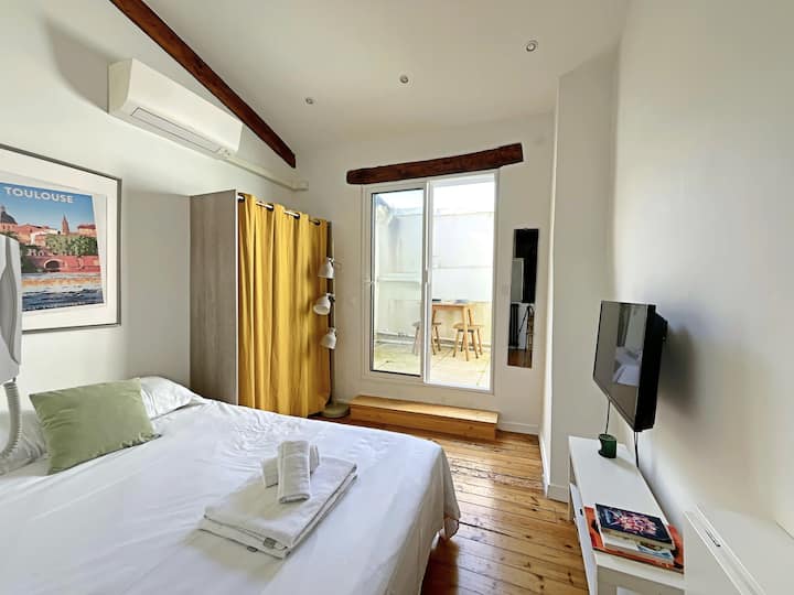 Place Wilson Charmant Studio Climatisé Et Terrasse - Toulouse