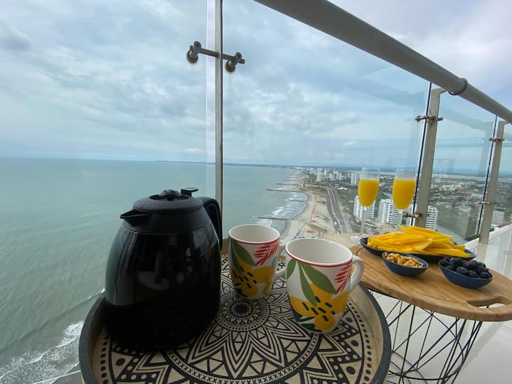 Lujo Cartagena, Jacuzzi,turco,sauna,pool,gym - Cartagena