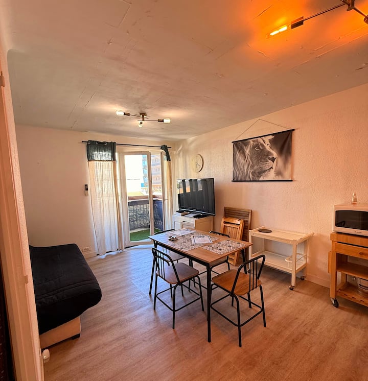 Appart à 80m De La Plage + Parking Privé + Clim - Canet-en-Roussillon