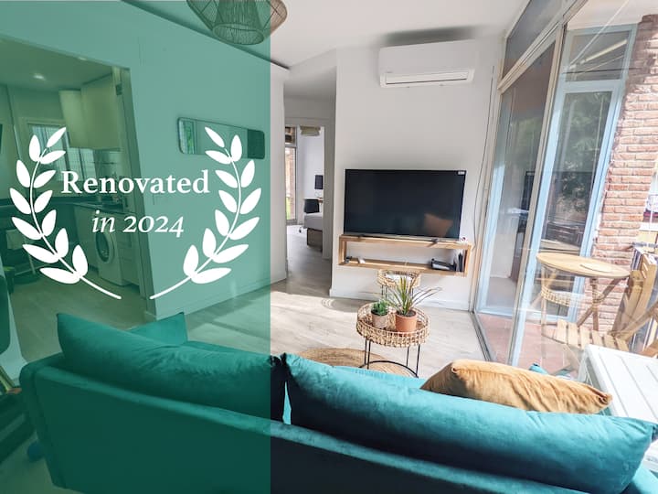 Sunny 3 Bed Flat With Office 4min From The Beach - Barcelona