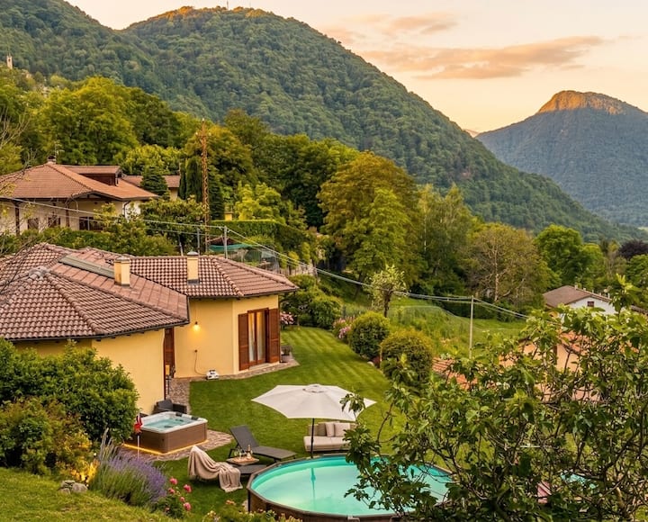 Stellar Retreat Spa Pool, Golf, Cinema & Lake Como - Lugano