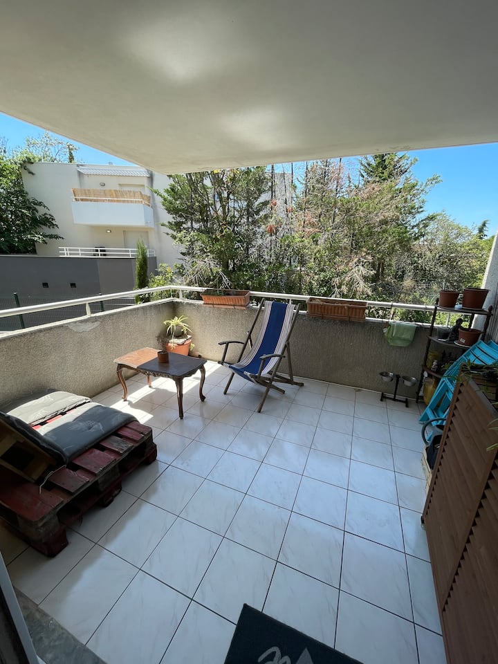 3 Pièces Lumineux, Climatisé Et Calme - Montpellier