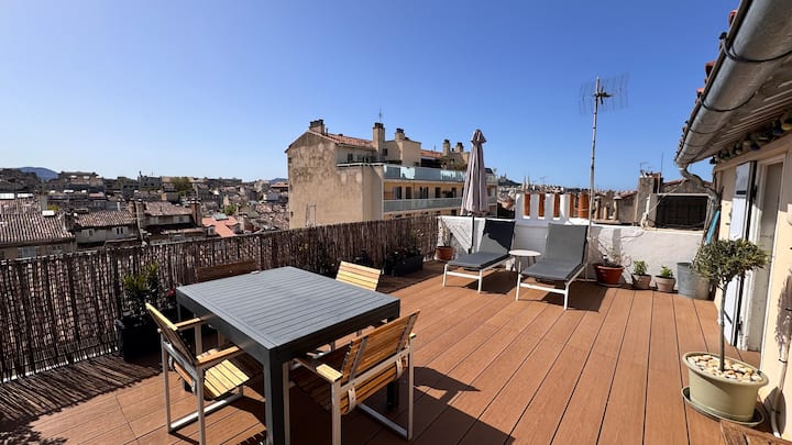 Studio, Grande Terrasse Marseille Centre - Parc et palais Longchamp - Marseille