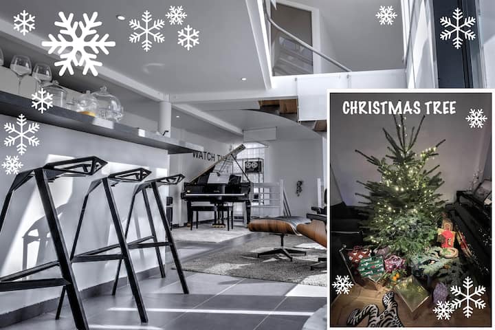 Christmas Loft Triplex 30m Champs-elysées, Parking - La Garenne-Colombes
