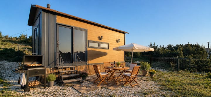 Full Deniz, Doğa, Sakız Adası Manzaralı Tiny House - Çeşme