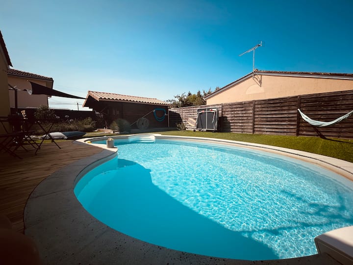 Maison Moderne Avec Piscine - Saint-Macaire