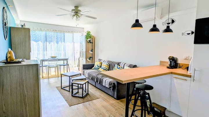 Appartement Climatisé, Centre Ville, Parking Privé - La Grande-Motte