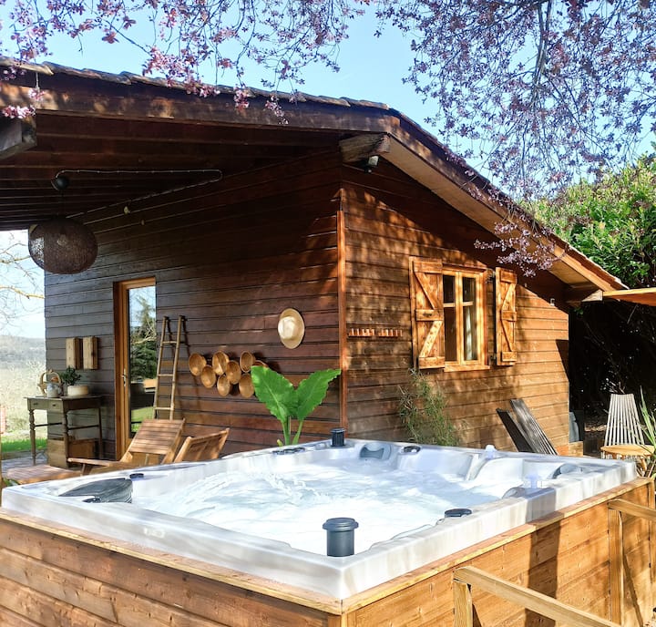 Chalet Gustav Avec Spa Premium Sauna Et Piscine - Tarn