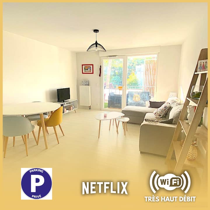 Charmant Appartement Avec Balcon / Parking Gratuit - Martillac