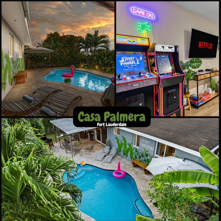 Heated Pool+arcades+5 Min To The Fort (Pickleball) - Fort Lauderdale