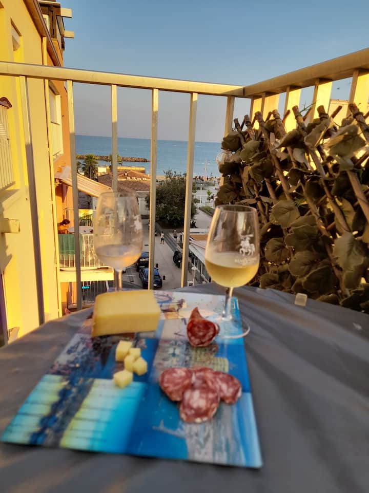 Studio Vue Mer Climatisé Plage Du Môle - Agde