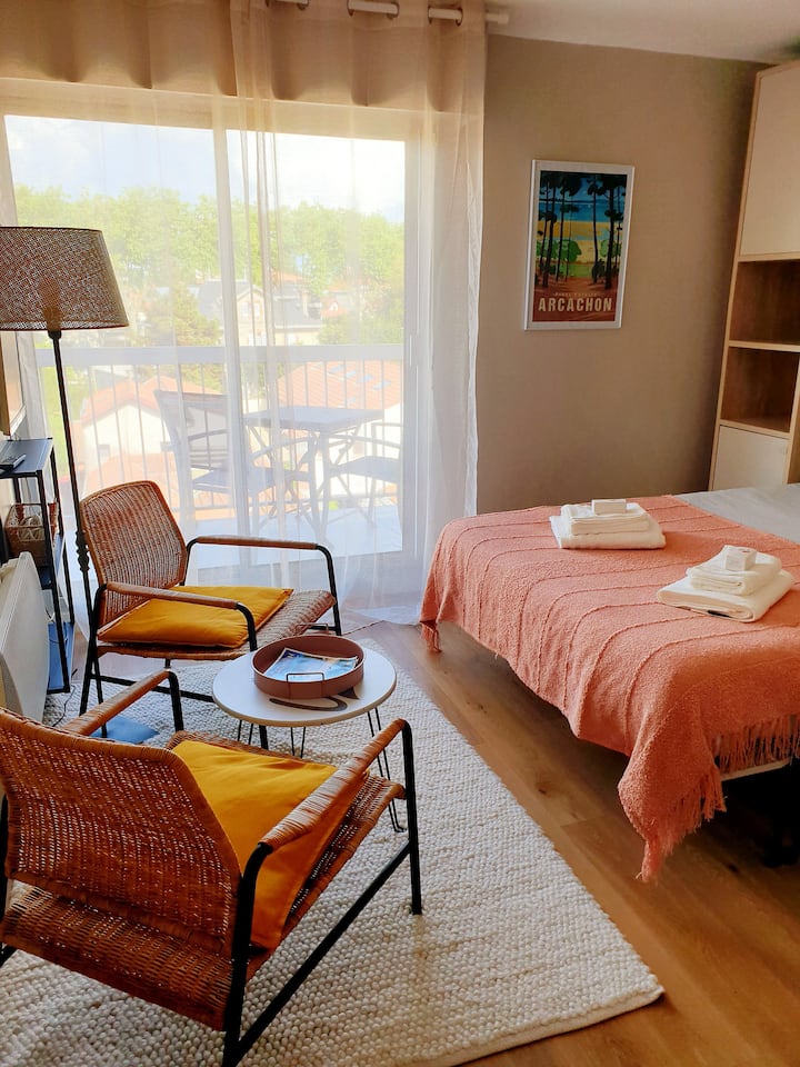 Arcachon-studio Balcon+parking – Plage&gare à Pied - Cap Ferret